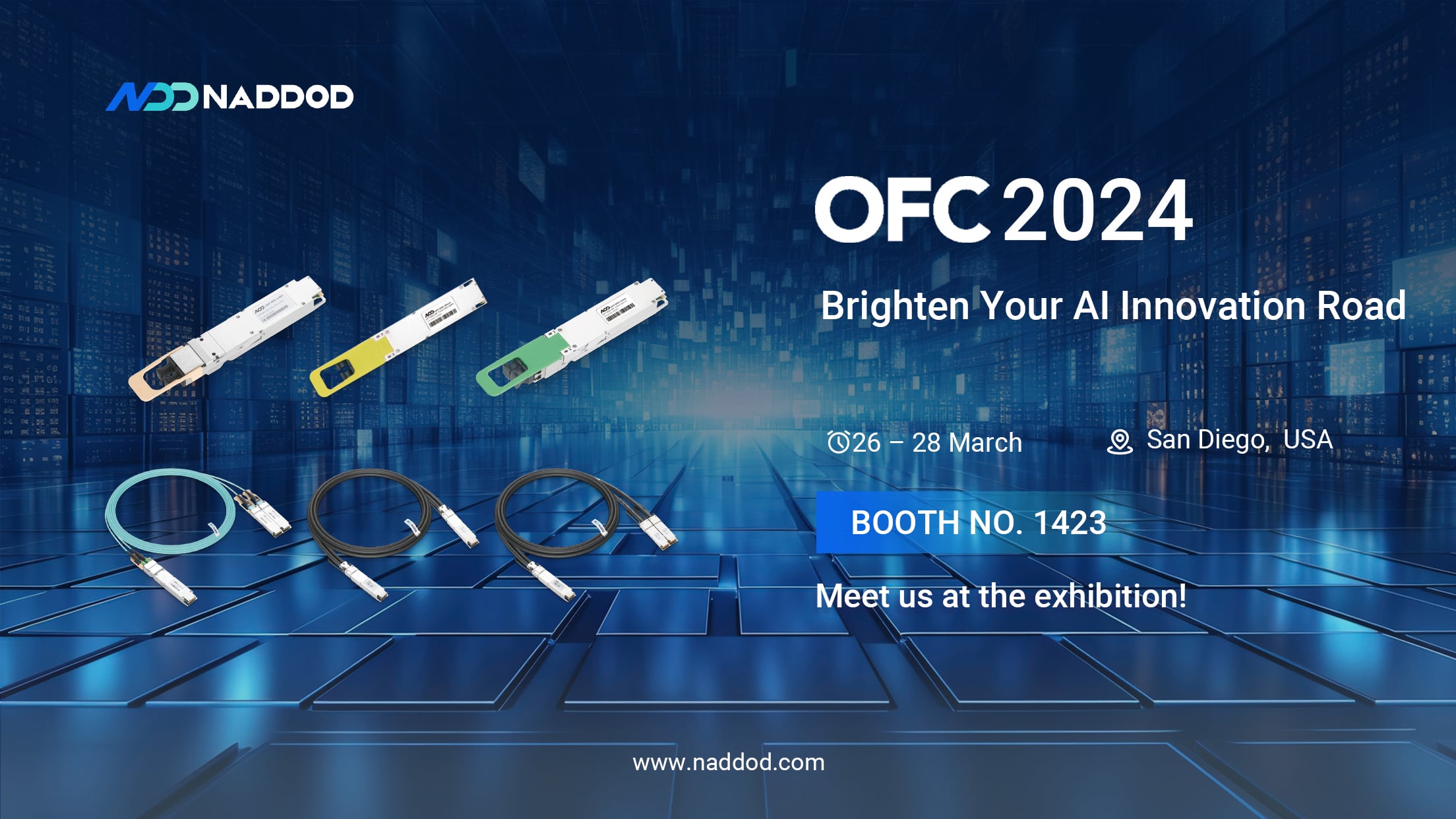 NADDOD Showcases 800G/400G High-Speed Optical Modules at OFC 2024 ...