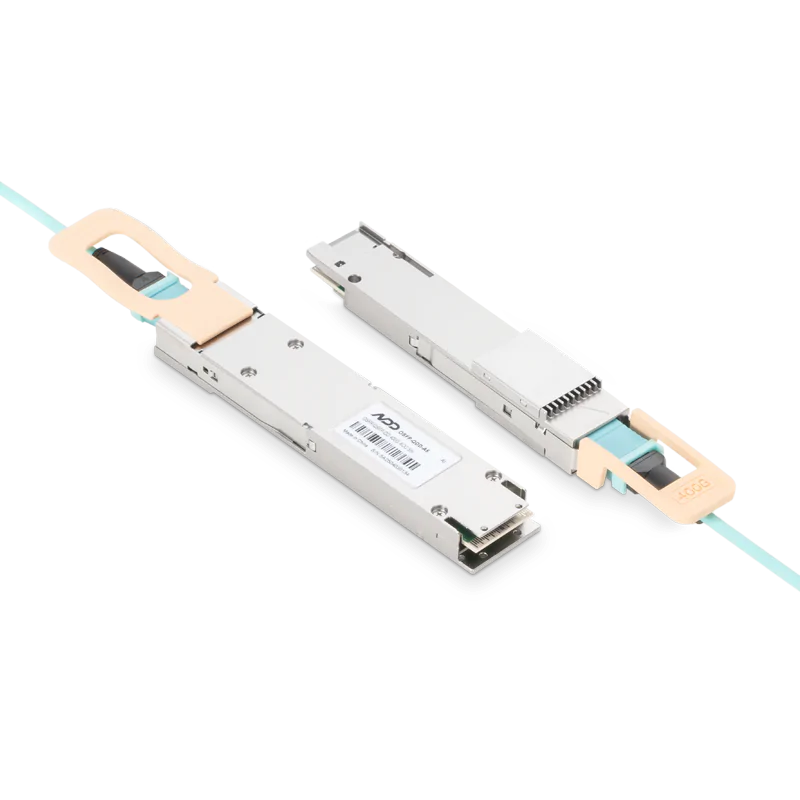 NVIDIA/Mellanox Compatible 25m (82ft) 400G OSFP to QSFP-DD Active Optical Cable - NADDOD
